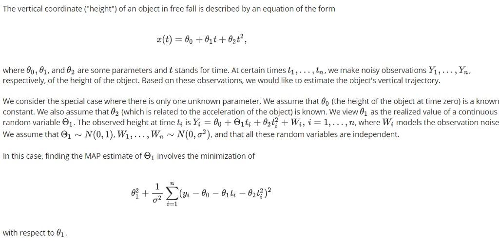 The vertical coordinate ("height") of an object in | Chegg.com
