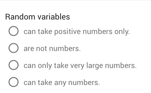 Solved Random variables can take positive numbers only. are | Chegg.com