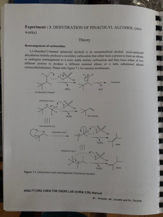 this questions are in respect with lab 3: Dehydration | Chegg.com