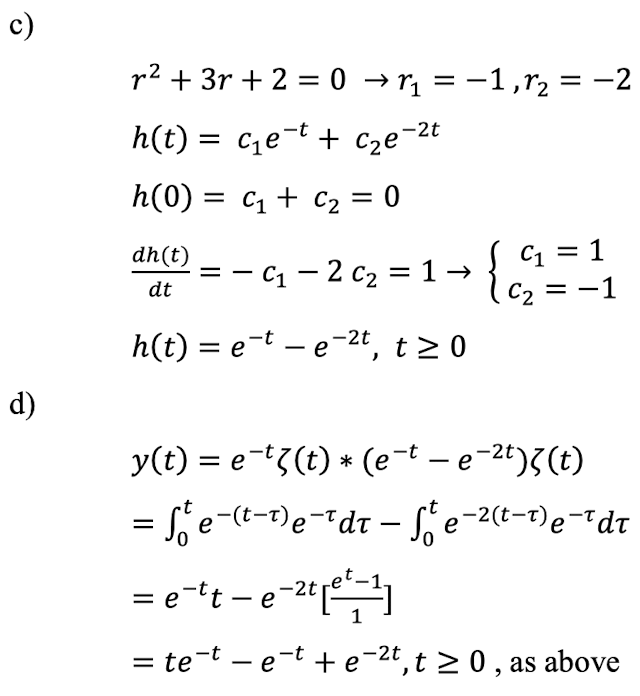 Solved 18 Given A System With Input U T And Output Y T