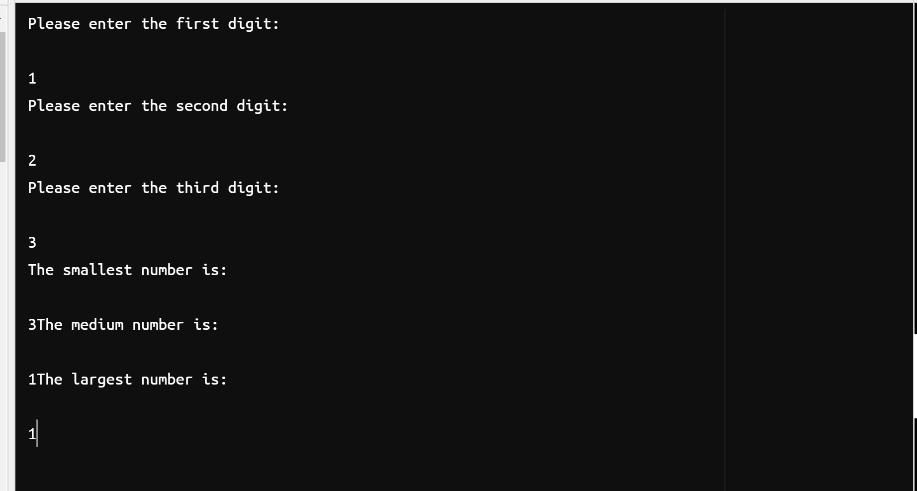 Solved Please enter the first digit:1Please enter the second | Chegg.com