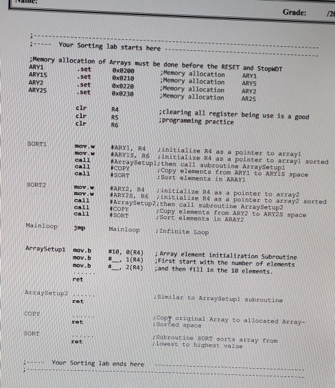 at by • CDA3331C • Intro to Microcomputers Lab | Chegg.com
