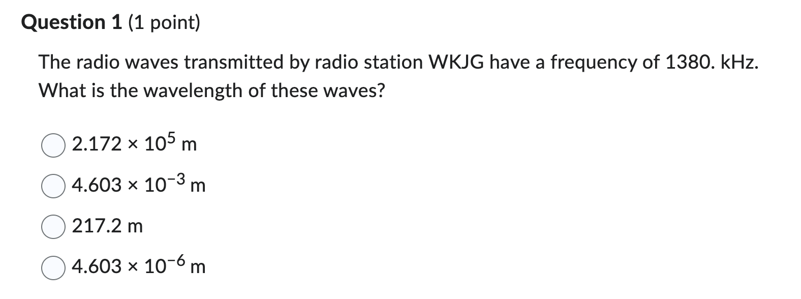 Solved The radio waves transmitted by radio station WKJG | Chegg.com