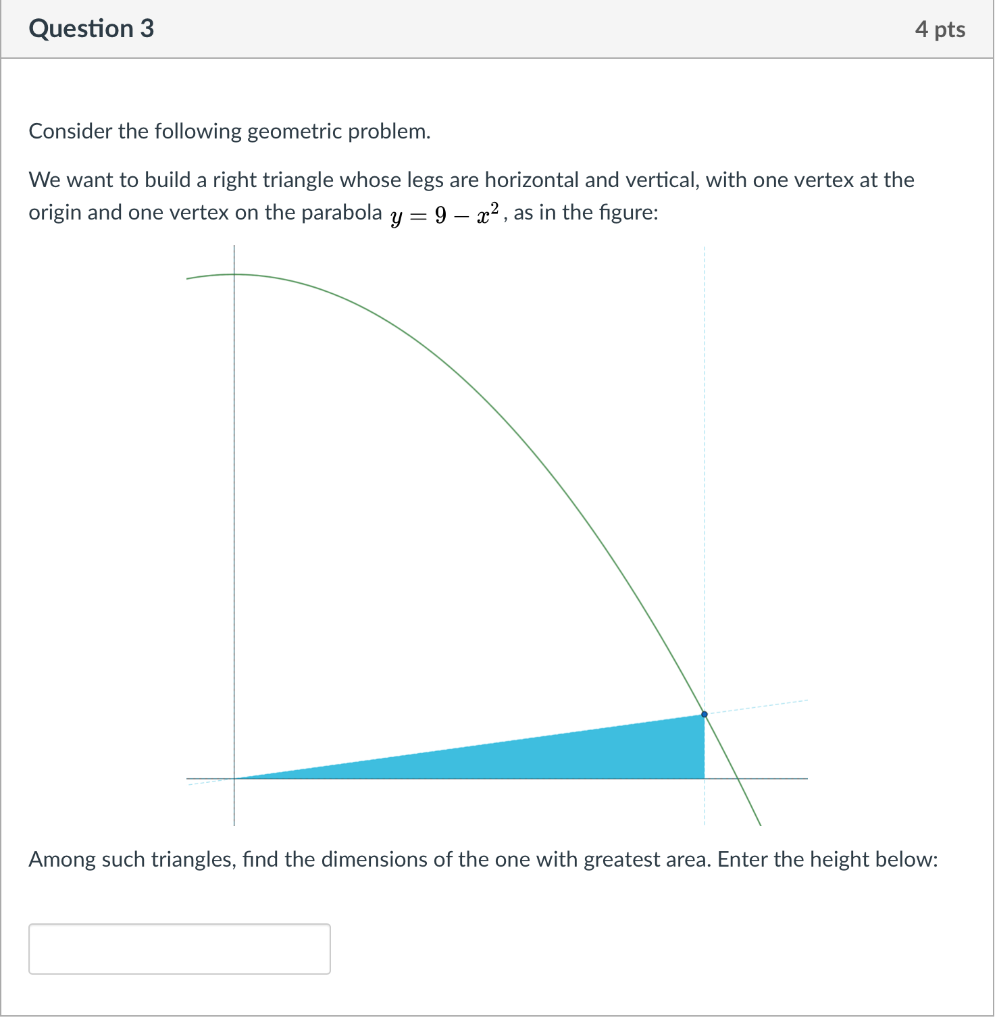 Solved Question 3 4 pts Consider the following geometric | Chegg.com