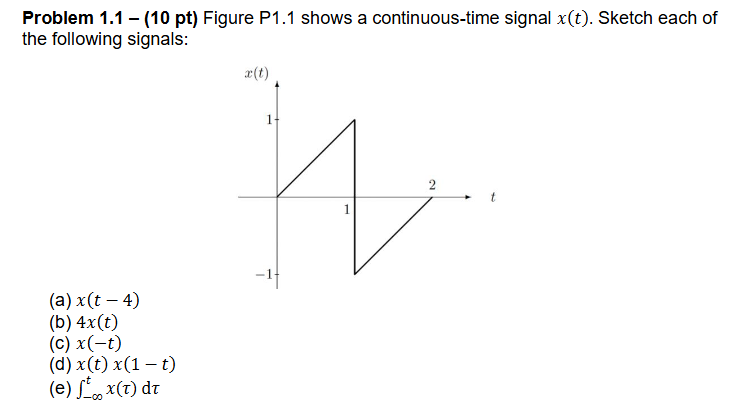 Solved Answer all parts please A-E Problem 1.1 - (10 ﻿pt) | Chegg.com
