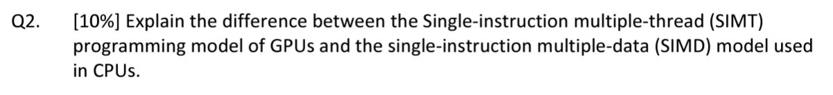 Solved [10\%] Explain the difference between the | Chegg.com