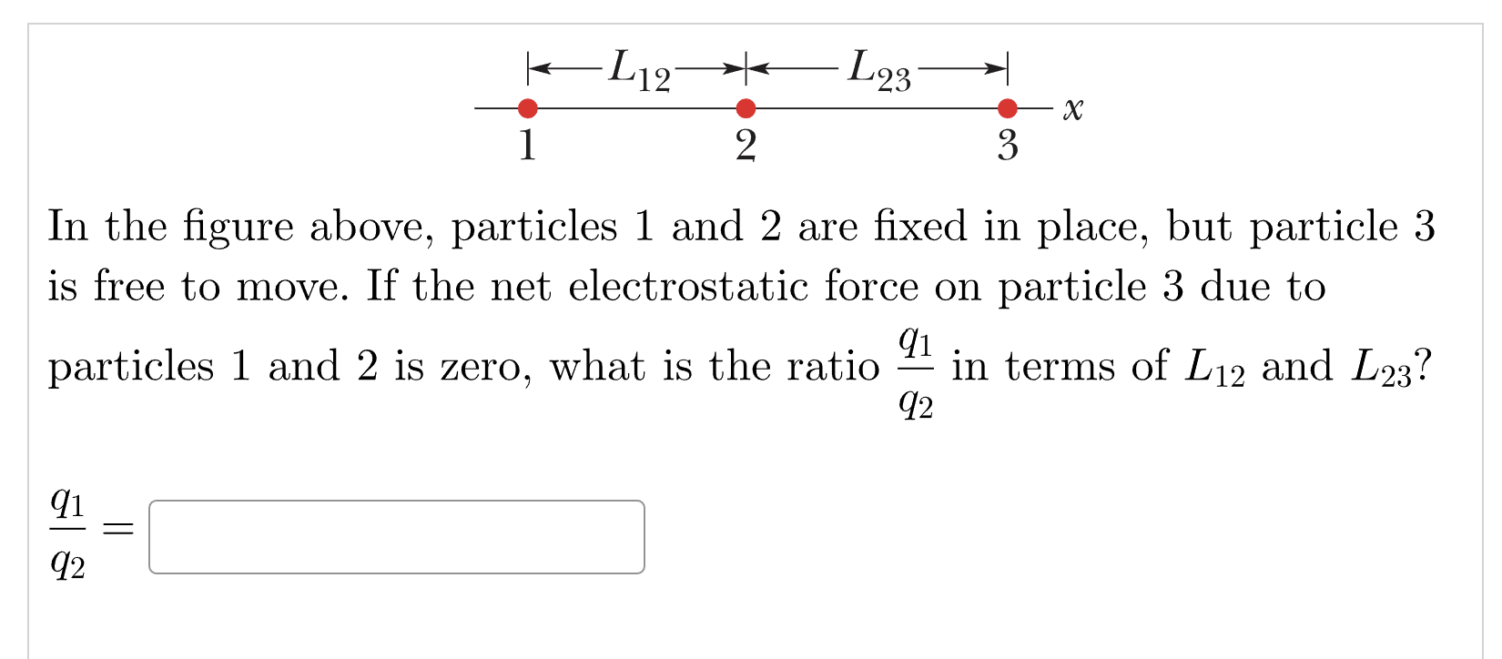 Solved In the figure above, particles 1 and 2 are fixed in | Chegg.com