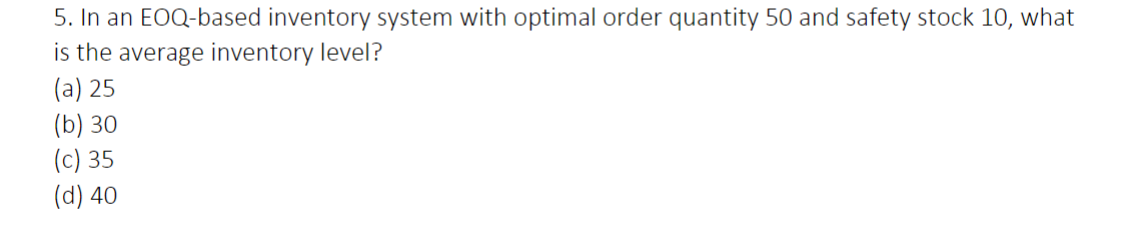 Solved In an EOQ-based inventory system with optimal order | Chegg.com