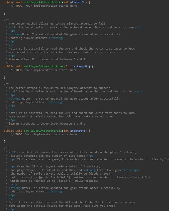 Solved public void setPlayer1Wame (String player1Name) \{ // | Chegg.com