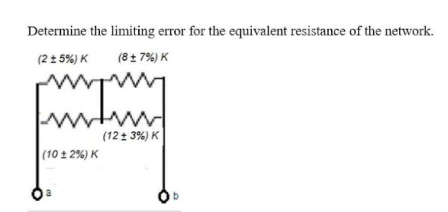 Solved Determine the limiting error for the equivalent | Chegg.com