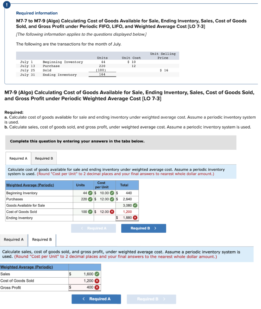 Solved Required information M7-7 to M7-9 (Algo) Calculating | Chegg.com