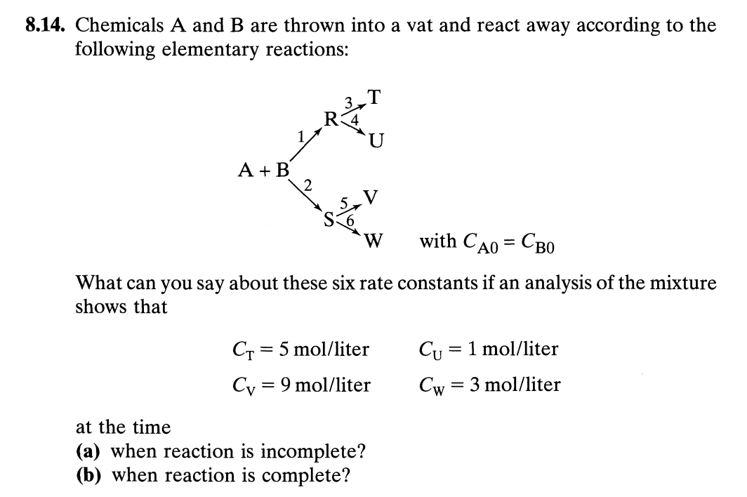 3.14. Chemicals A and B are thrown into a vat and | Chegg.com
