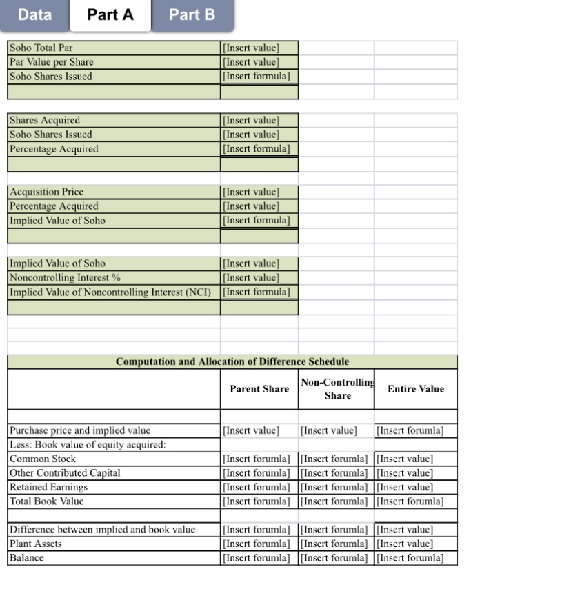 Solved \begin{tabular}{l|l|l} Data & Part A & Part B \\ | Chegg.com