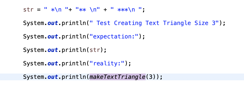 Solved public static String makeTextTriangle(int numLines) | Chegg.com