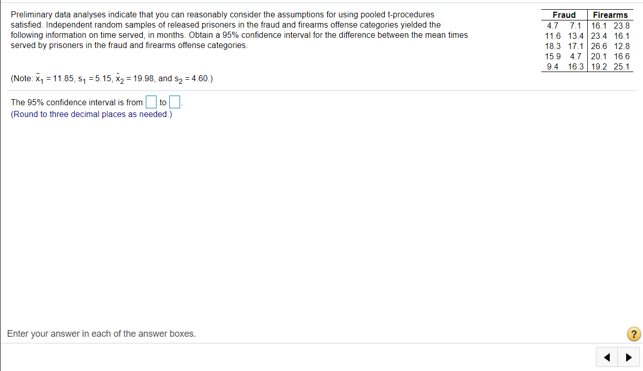 Solved Preliminary data analyses indicate that you can | Chegg.com