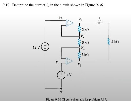 Solved 9.19 Determine the current Ix in the circuit shown in | Chegg.com