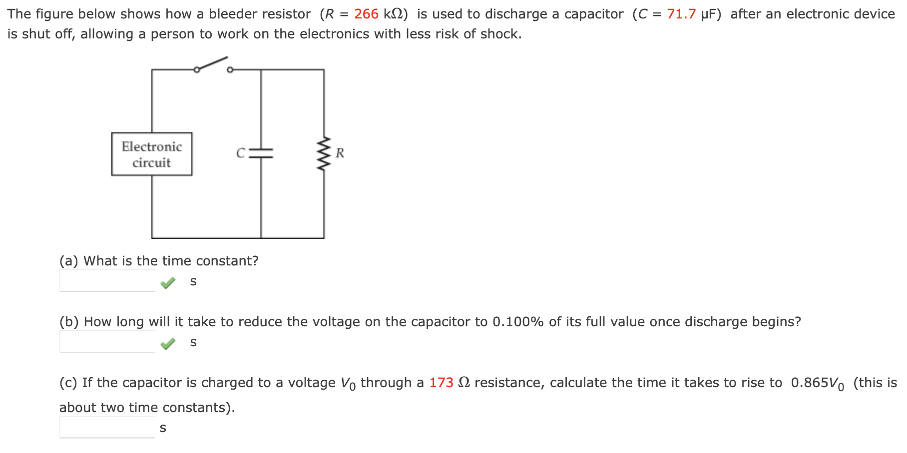 Solved he figure below shows how a bleeder resistor | Chegg.com