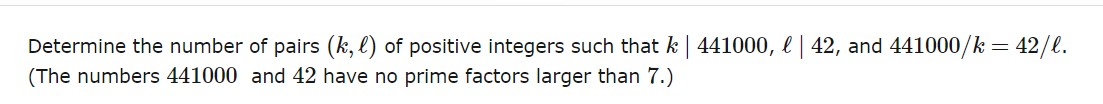 Solved Determine the number of pairs (k,ℓ) of positive | Chegg.com