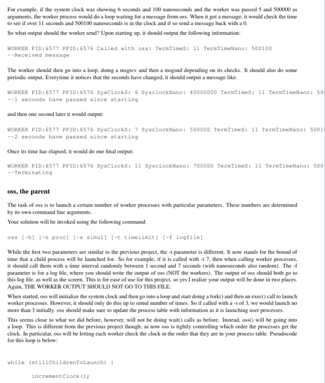 Solved Hello. I need help completing this code for oss and | Chegg.com