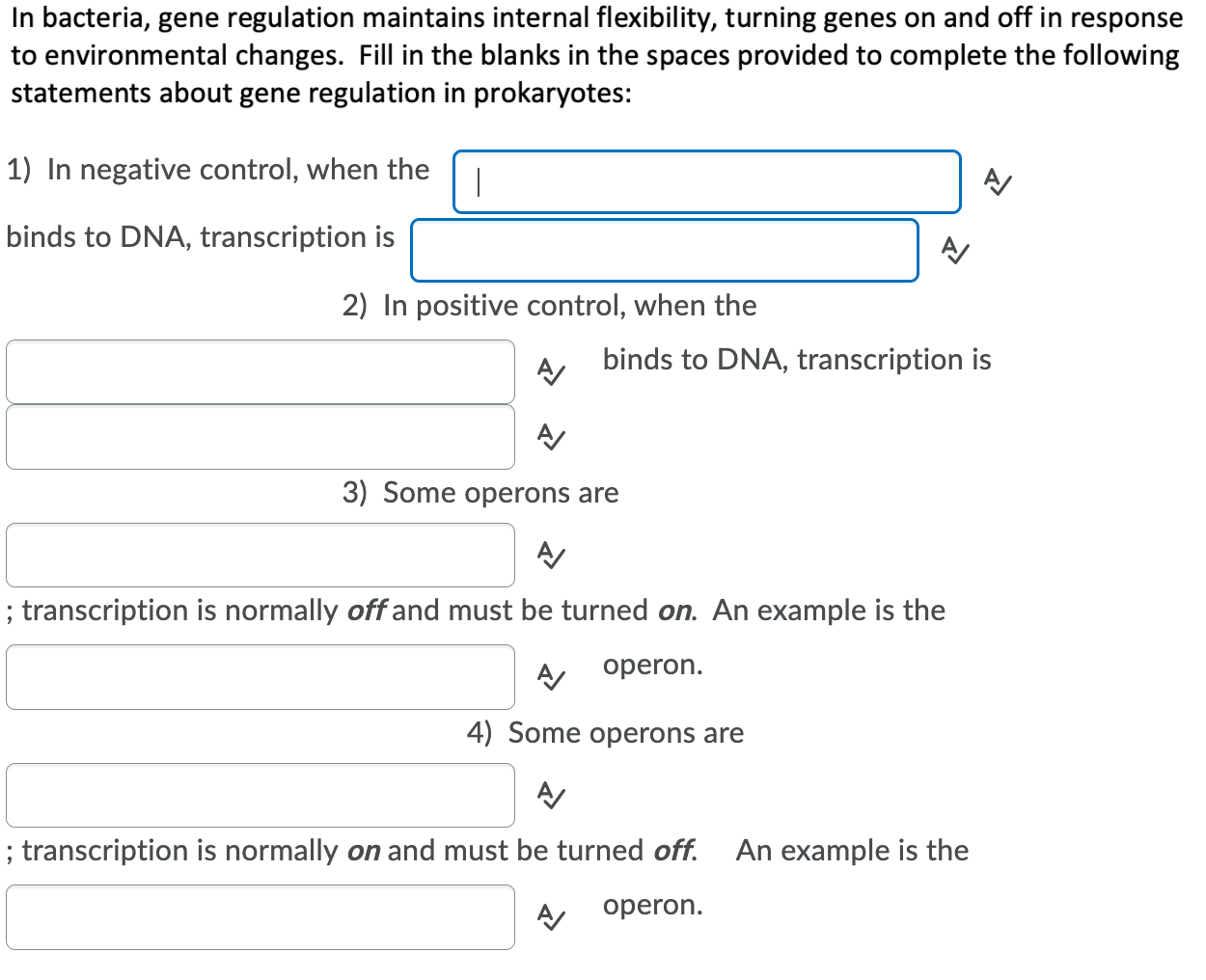 Solved In bacteria, gene regulation maintains internal | Chegg.com