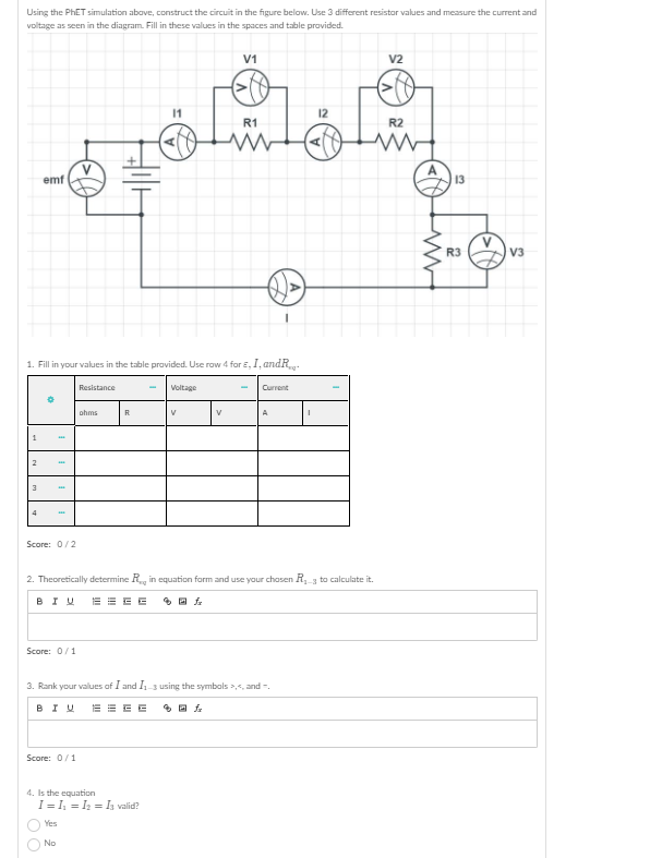 Solved Using the PhET simulation above, construct the | Chegg.com
