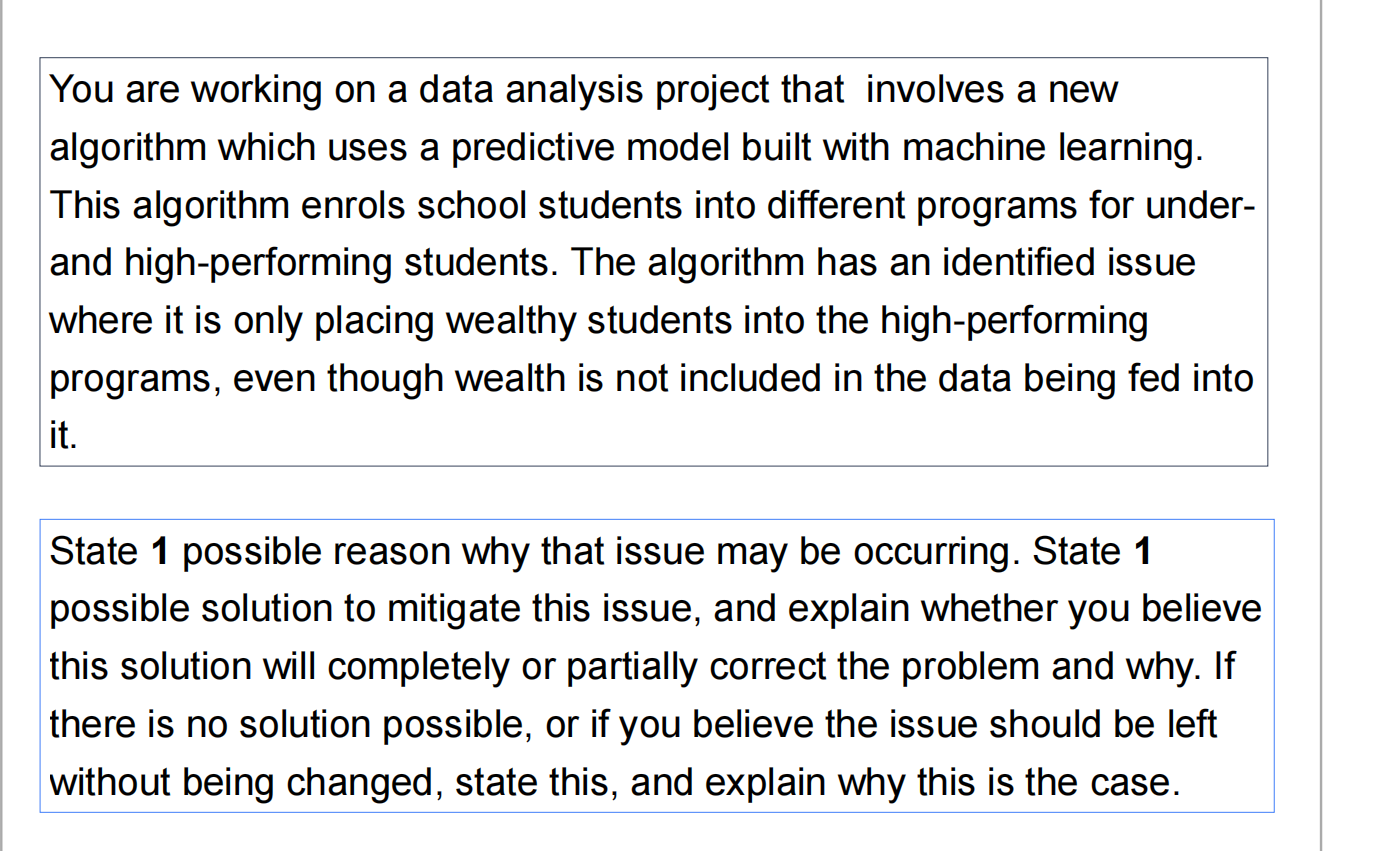 Solved You are working on a data analysis project that | Chegg.com