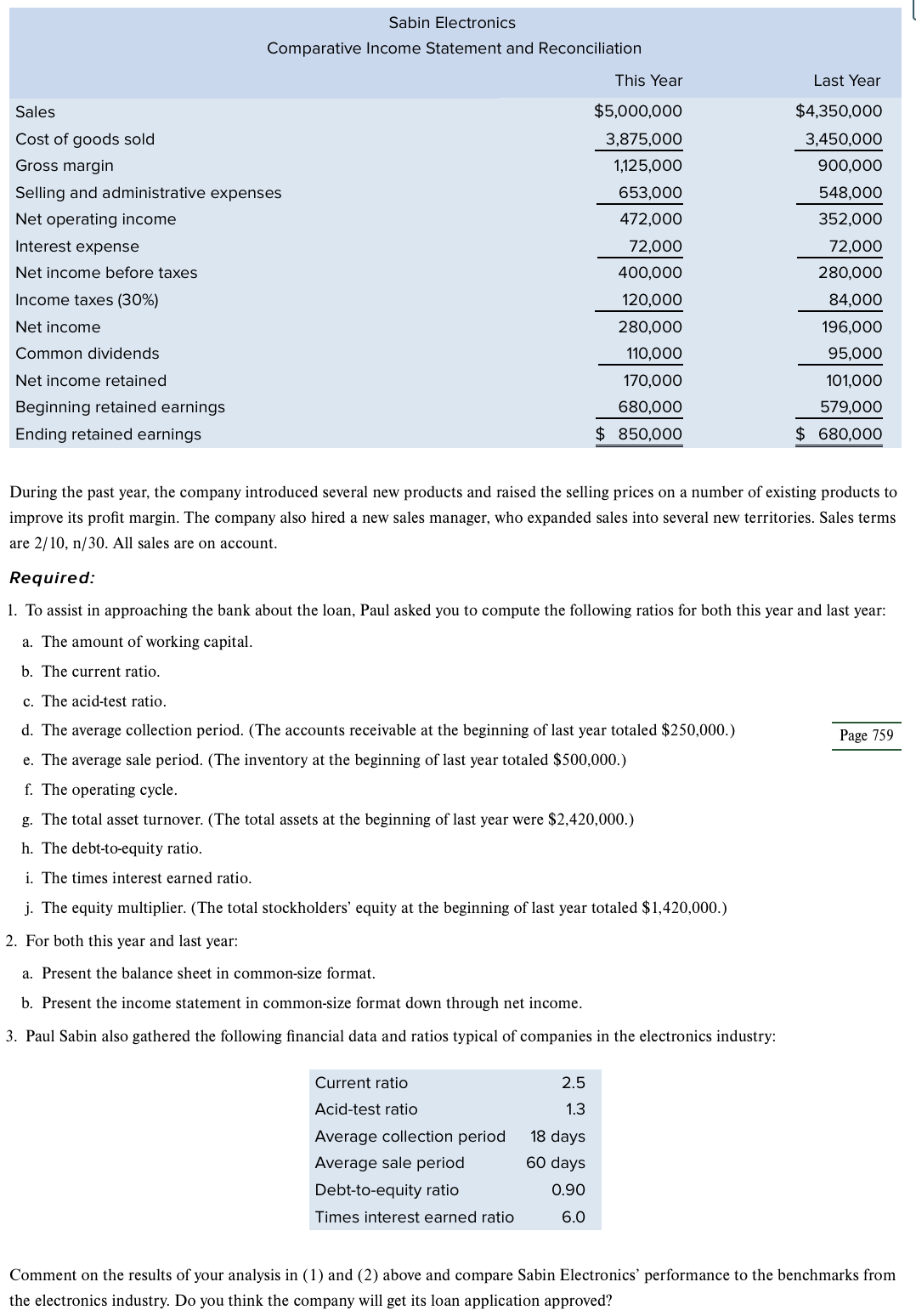 Solved PROBLEM 16-18 Common-Size Statements and Financial | Chegg.com
