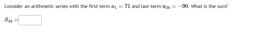Solved Consider an arithmetic series with the first term | Chegg.com