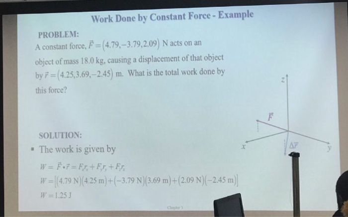 Solved Work Done by Constant Force-Example PROBLEM: A | Chegg.com