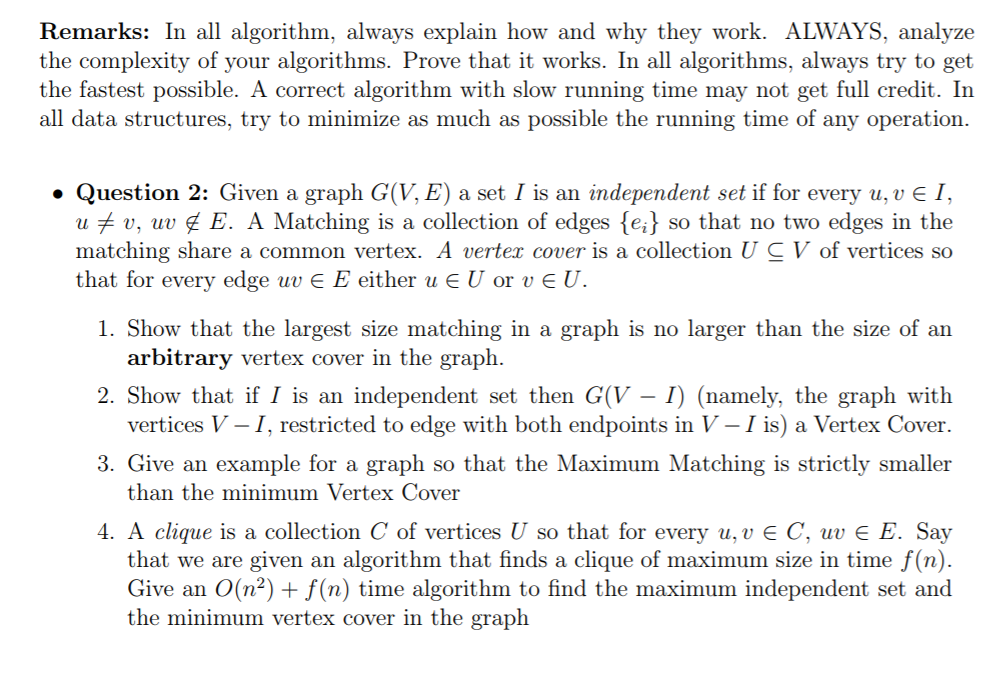 Solved Remarks: In all algorithm, always explain how and why | Chegg.com