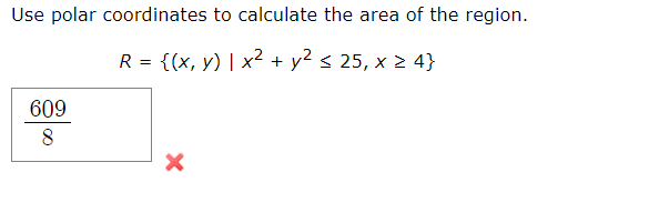 Solved Use polar coordinates to calculate the area of the | Chegg.com