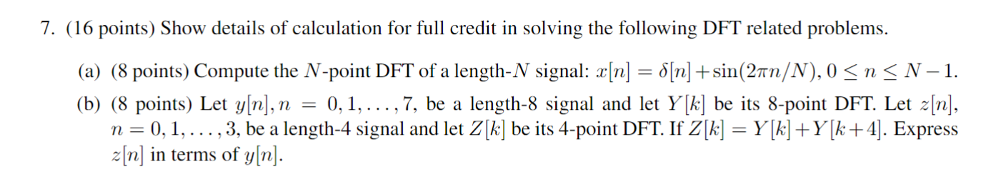 Solved (16 points) Show details of calculation for full | Chegg.com