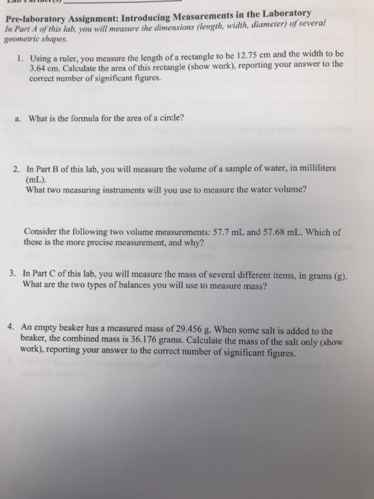 Solved In Part A of this lab, you will measure the | Chegg.com