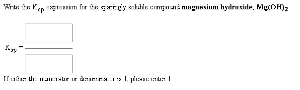 Solved Write the Ksp expression for the sparingly soluble | Chegg.com