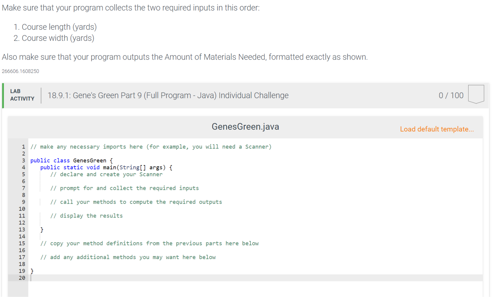 Hello! I need help on this project on zybooks. | Chegg.com