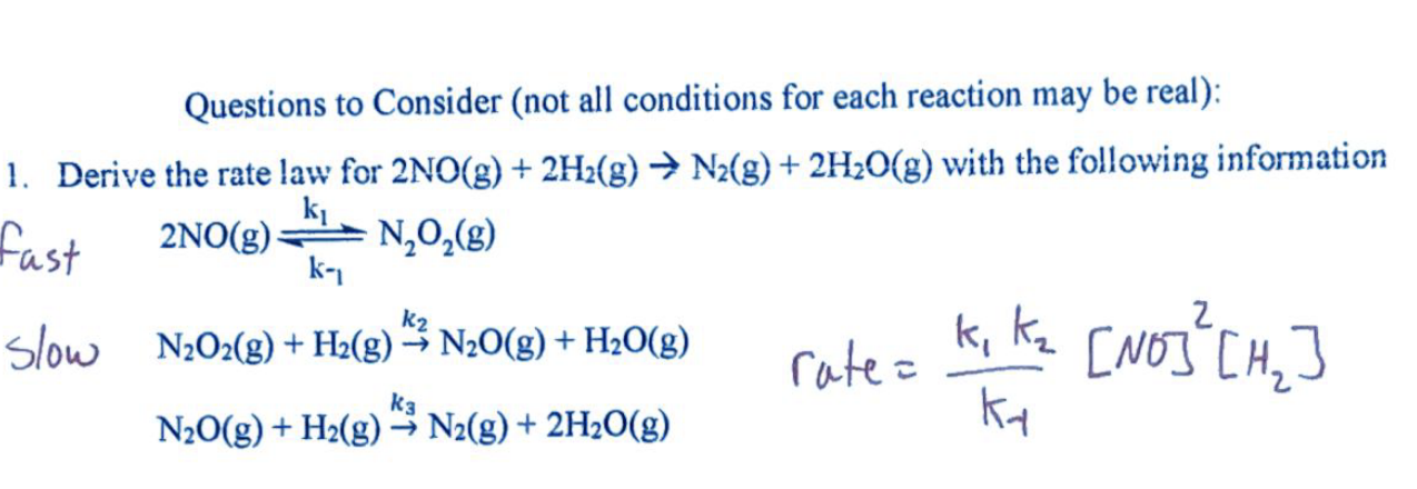 Solved Questions to Consider (not all conditions for each | Chegg.com