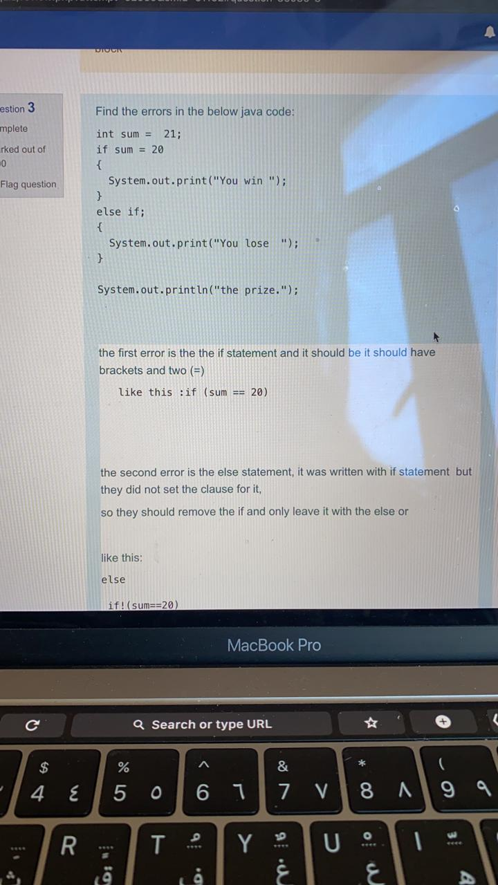 Solved טטוס estion 3 Find the errors in the below java code: | Chegg.com Solved טטוס estion 3 Find the errors in the below java code: | Chegg.com