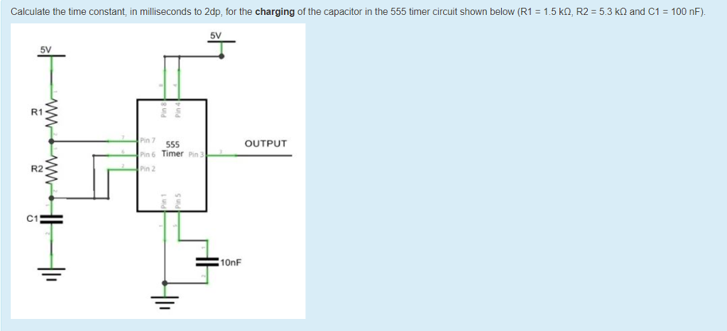 Solved 100 nF Calculate the time constant in milliseconds to | Chegg.com