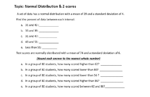 Solved A set of data has a normal distribution with a mean | Chegg.com