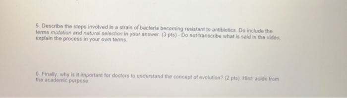 Solved Describe the steps involved in a strain of bacteria | Chegg.com