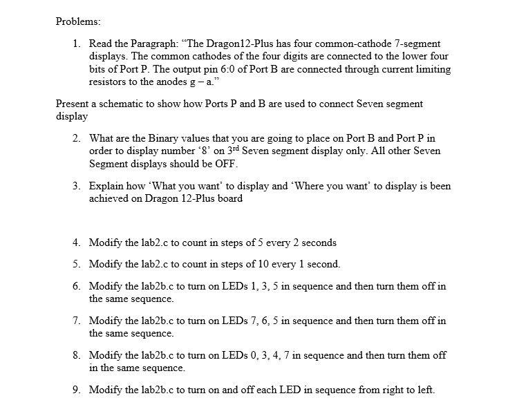 Solved Lab 3 Classwork submission Problems: 1. Read the | Chegg.com
