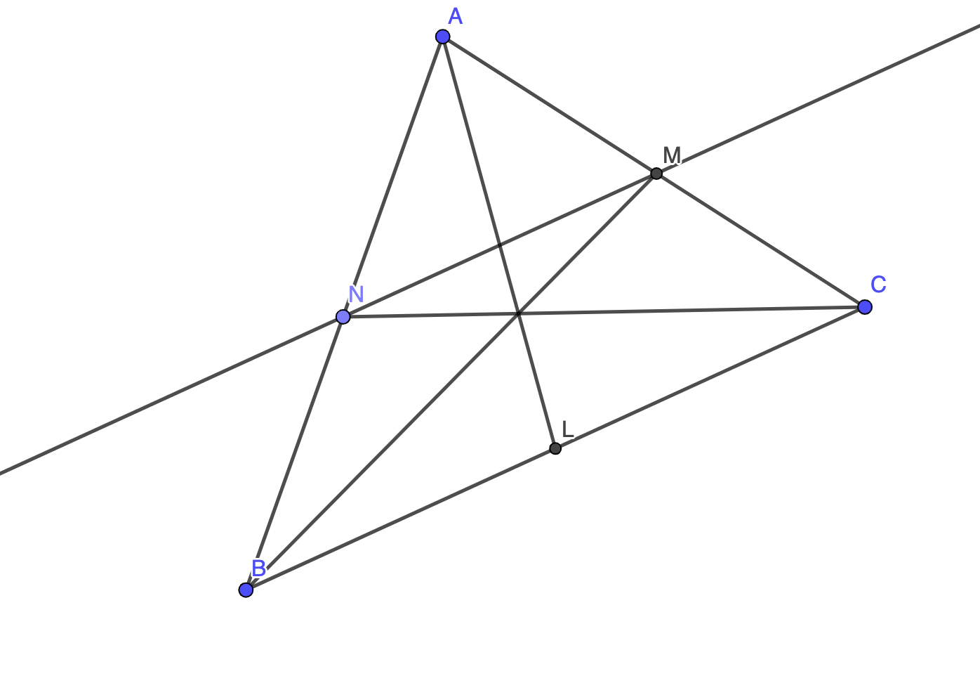 Solved We are given L is the midpoint of segment BC, and MN | Chegg.com