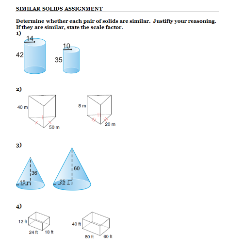 Solved Determine whether each pair of solids are similar. | Chegg.com