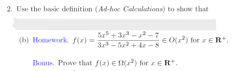 Solved 2. Use the basic definition (Ad-hoc Calculations) to | Chegg.com