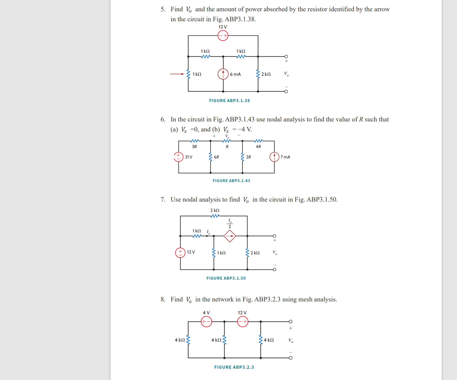 Solved Show me the steps to solve 5. ﻿Find \( ﻿V_{o} \) ﻿and | Chegg.com