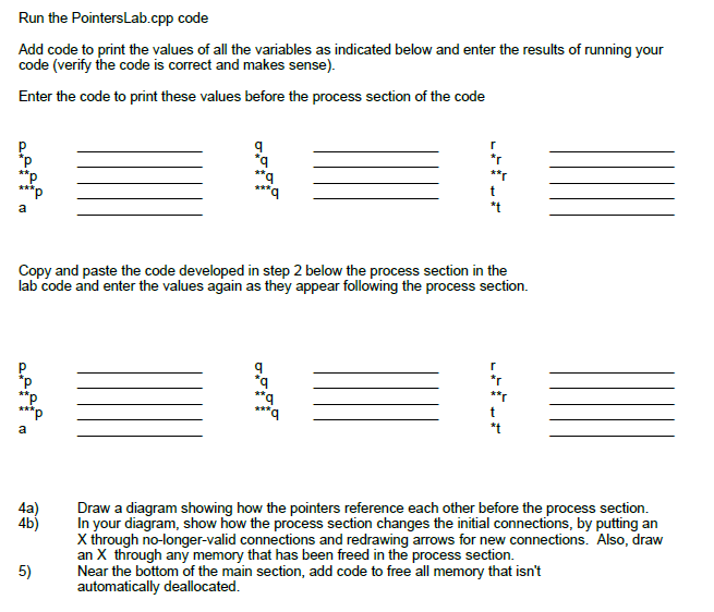 Solved I'm struggling with pointers. I CANT figure out how | Chegg.com
