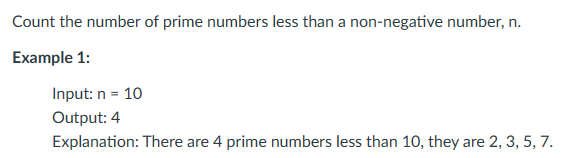Solved Count the number of prime numbers less than a | Chegg.com