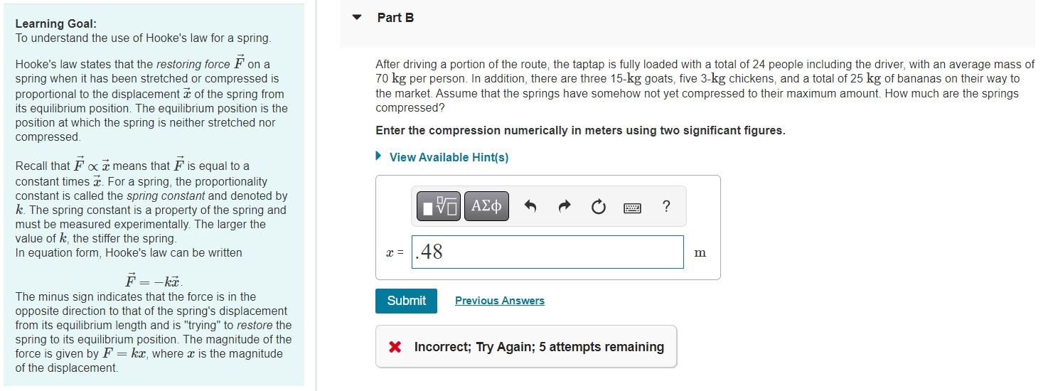 Solved Learning Goal: Part B To understand the use of | Chegg.com