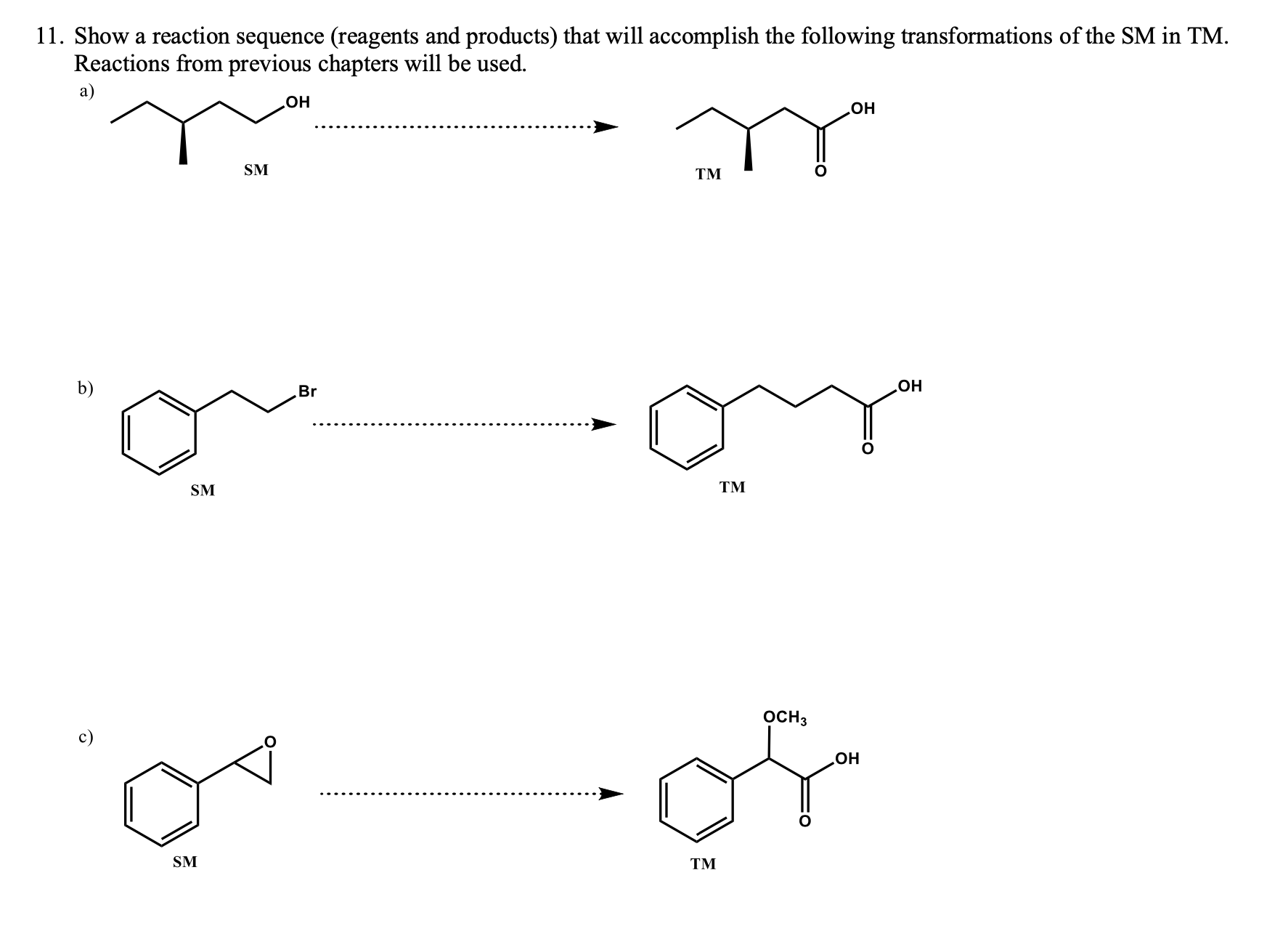 Solved 1. Show a reaction sequence (reagents and products) | Chegg.com