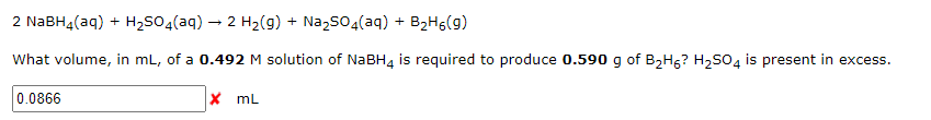 Solved 2 NaBH4(aq) + H2SO4(aq) + 2 H2(9) + Na2SO4(aq) + | Chegg.com
